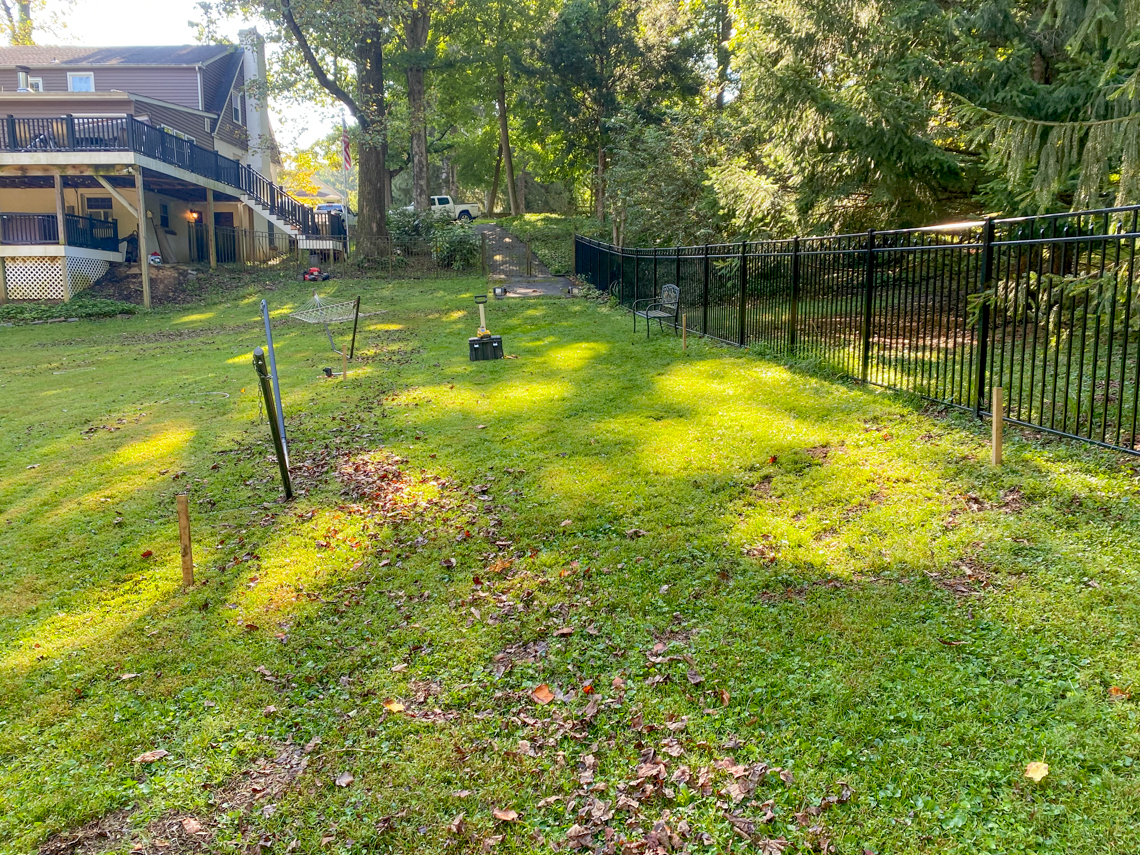 Stone Base with Retaining Wall for a Shed Towson MD - BedRock Siteworks